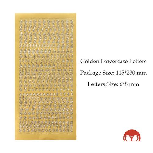 Jual Stiker Huruf Gold Silver Black White Alphabet Sticker Lettering ...