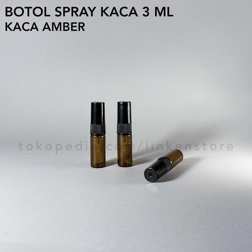 Jual Botol Spray Kaca 3ml Amber / Coklat Tutup Hitam - Jakarta Utara ...