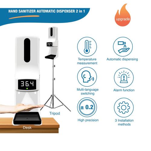 Jual TERMOMETER INFRARED HAND SANITIZER DISPENSER OTOMATIS 2 in 1 ...