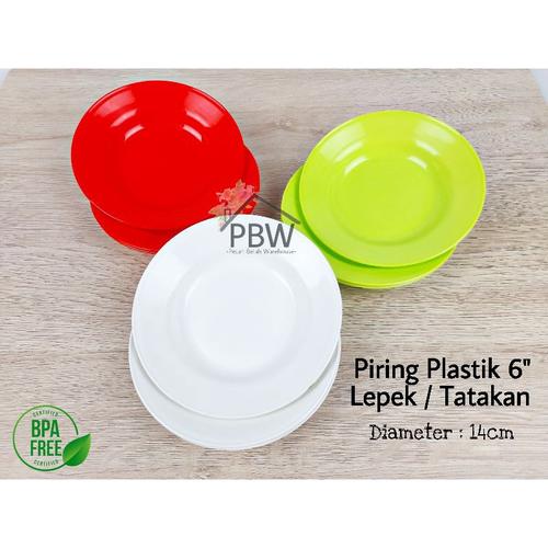 Jual [ECER] Piring plastik 6inch d14cm / Lepek plastik / Tatakan ...