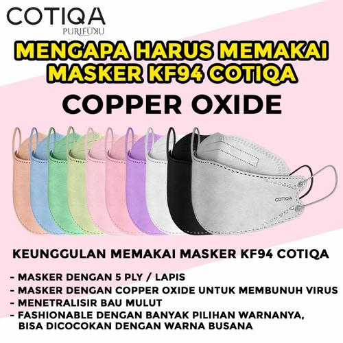 Promo Masker KF94 COTIQA Copper Oxide Premium 5ply Original Packing ...