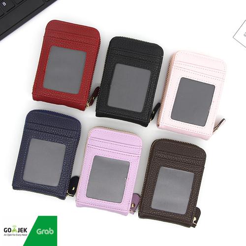 Jual Dompet Kartu ID Card Holder Premium Kulit Leather - Black ...