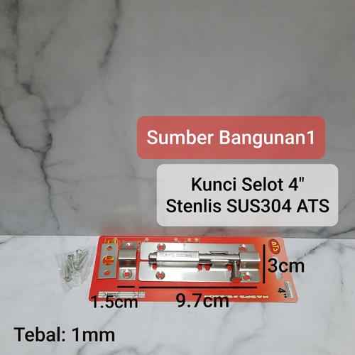 Jual Grendel kunci selot pintu panjang 4" besi - Kab. Bekasi - Sumber ...
