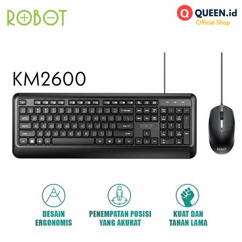 Jual Robot KM2600 Keyboard Set Mouse Wired Combo - Laptop Komputer PC ...