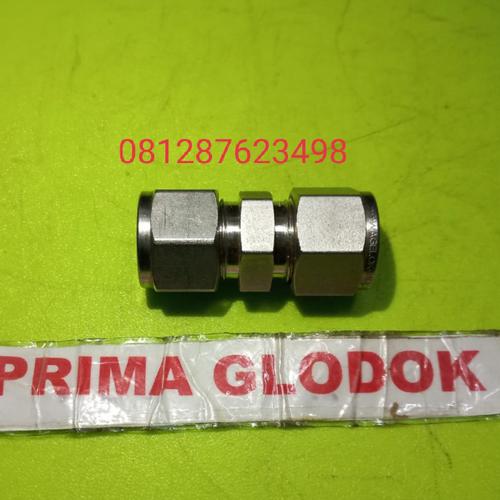 Jual Union connector swagelok ss-400-6/union connector ss316 1/4od ...