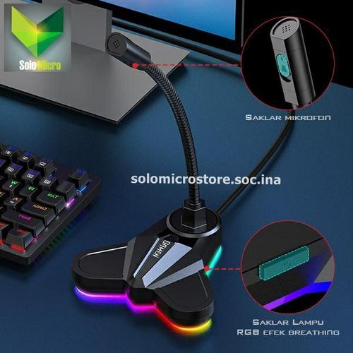 Jual Mic Mikrofon Game Gamen Gaming Microphone GMH200 Nyala RGB - Hitam ... Jual Mic Mikrofon Game Gamen Gaming Microphone GMH200 Nyala RGB - Hitam ...