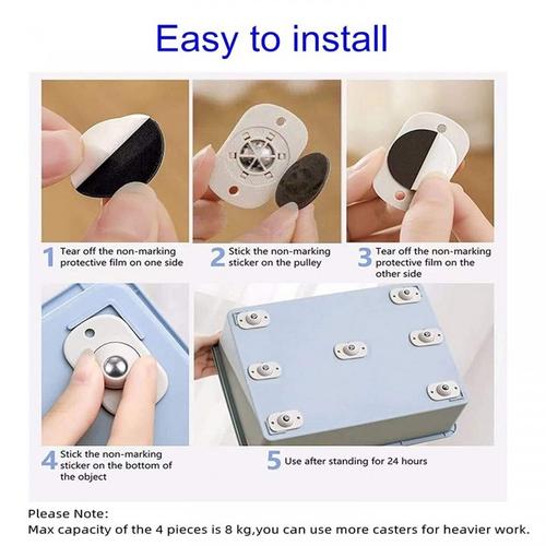 Jual Universal Pulley 4pcs Alas Roda Pemindah Barang Besar isi 4 ...