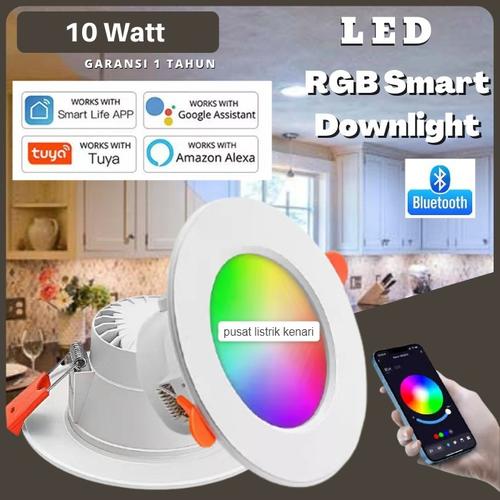 Jual Lampu Smart Downlight Bluetooth Support 10w RGB+WH+W - Jakarta ...
