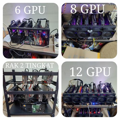Jual Rak Mining Rig Open Air Case GPU PREMIUM BLACK - 6 GPU - Jakarta ...