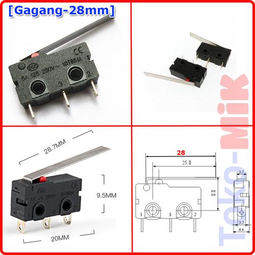Jual MICRO LIMIT SWITCH DENGAN GAGANG 250V 3A NO / NC SPDT 3 PIN - Gagang-28mm - Jakarta Barat ...