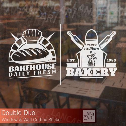 Jual Sticker Cutting Bake House Bakery Stiker Bistro Decal Wall Dinding ...