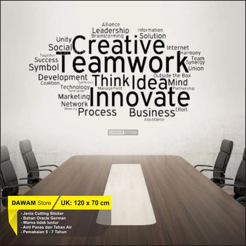 Jual Cutting Wall Sticker Kantor Stiker Dinding Teamwork Office - L 120 ...