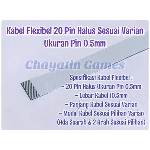 Jual Kabel Flexibel 20 Pin Halus 2 Arah Panjang Varian Ukuran Pin 0.5mm ...