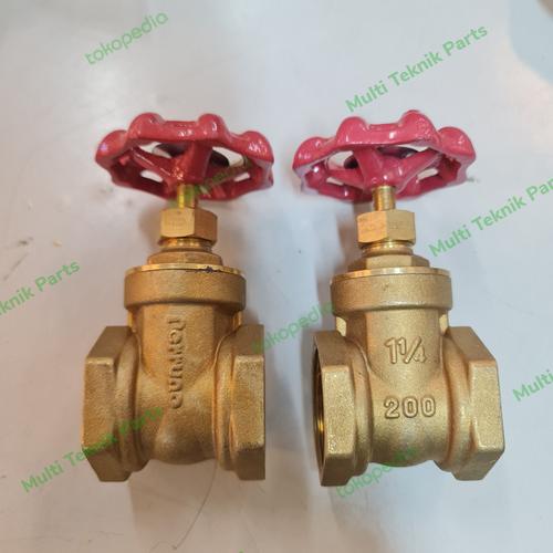 Jual Gate Valve Kuningan / Brass / Bronze drat 1 1/4" inch DN32 /Kran Putar - Jakarta Barat ...
