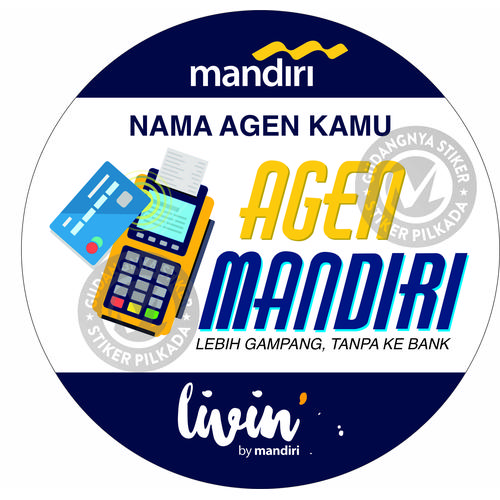 Jual STIKER VINYL AGEN MANDIRI BULAT - Kota Tangerang Selatan - Stiker ...