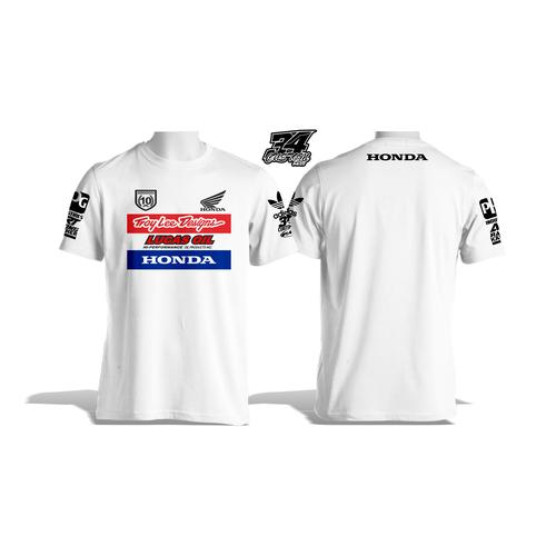 Jual Kaos Baju Distro Otomotif HONDA Racing Team Sponsor TLD LUCAS OIL ...