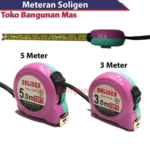 Jual Meteran SOLIGEN 3 M -5 M Meter Alat Ukur Rol Measuring Tape - 3 ...