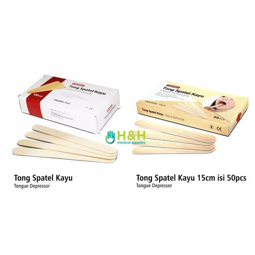 Jual Tong Spatel Kayu / Tongue Depressor / Kayu penekan lidah - 100 PCS ...