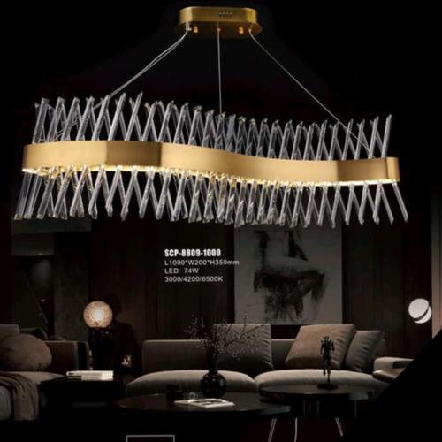 Jual Lampu Hias Gantung Modern Minimalis LED Crystal SCP 8809 Series ...