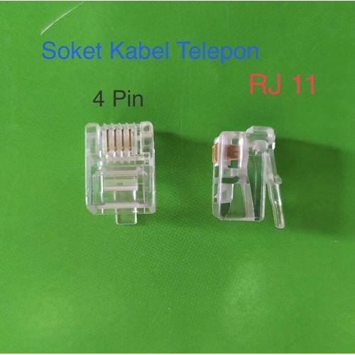 Jual Connector RJ11 Telepon 4 Pin Soket Kabel Telp - Kota Bandung ...