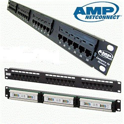 Jual AMP Commscope Patch Panel UTP Cat5e/Cat-5e RJ45 24 port 1479154-2 ...