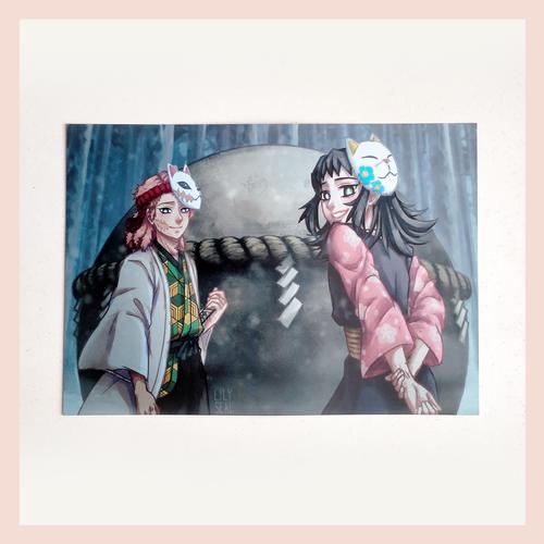 Jual Art Print/Poster Kimetsu no Yaiba/Demon Slayer | Sabito & Makomo ...