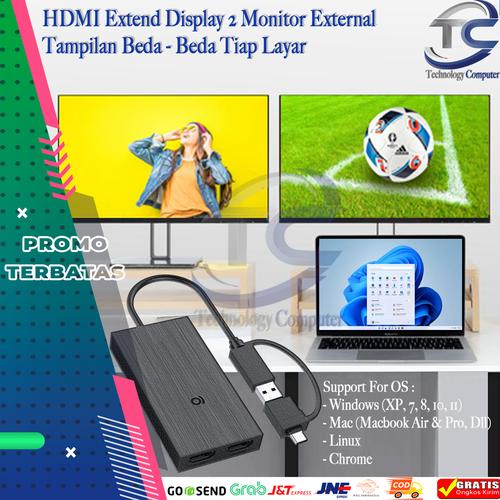 Jual 4K HDMI Extend Display 2 Monitor Tampil Beda-Beda For Mac ...