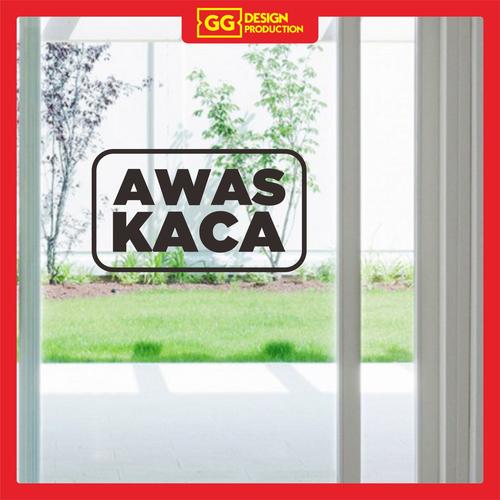 Promo sticker cutting tulisan awas kaca bahan oracal germany - Hitam ...