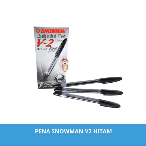 Promo 1 Lusin Pena Snowman V2 Hitam - Kota Denpasar - Bali Stationery ...