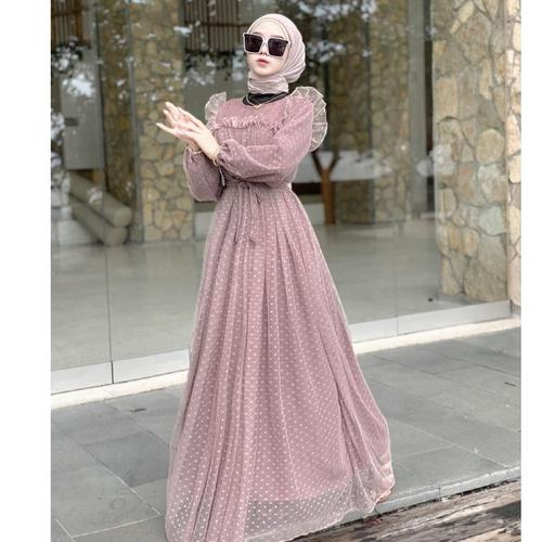 Jual Gamis wanita modern dress pesta remaja muslim simple fashion ...