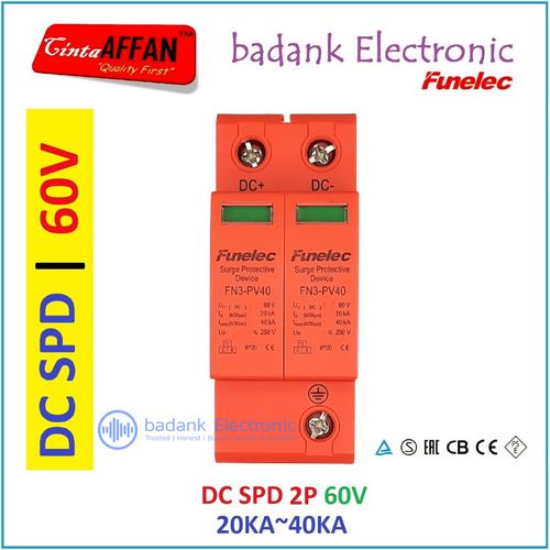 Jual DC SPD 2P 60V 20-40KA Surge Arrester Protect Device Solar Panel ...