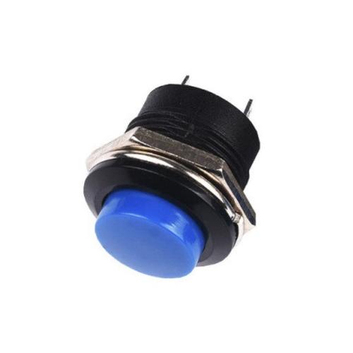 Jual AC 125V 220V R13-507 Blue Round Cap Momentary Push Button Switch ...