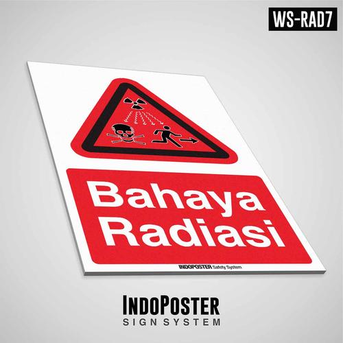 Jual Stiker Sign PVC ISO Peringatan Bahaya Radiasi Pengion Ionizing M ...