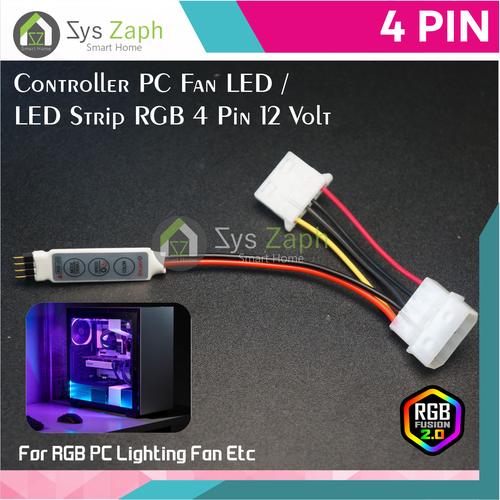 Jual Controller RGB PC Fan LED Strip 12 Volt 4 Pin Molex Kontroler ...