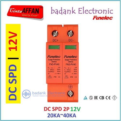 Jual DC SPD 2P 12V 20-40KA Surge Arrester Surge Protect Device ...