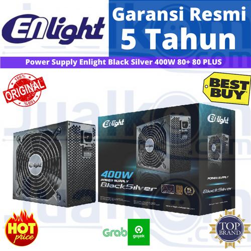 Jual Power Supply Enlight 400W 400 Watt Black Silver 80 Plus Bronze ...