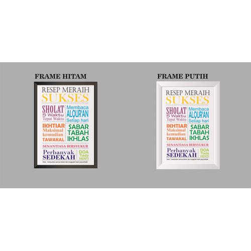 Jual Kata Motivasi Ukuran A4 Sehari hari Frame Bingkai Fiber Black N ...