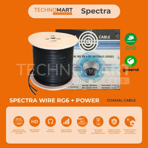 Jual KABEL CCTV RG6+P 300 METER SPECTRA WIRE (KABEL CCTV + POWER) - Jakarta Barat - Technomart ...