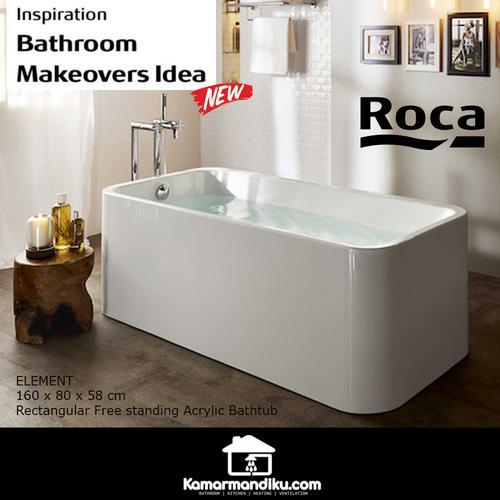 Promo Roca Bath Tub Element Rectangular free standing acrylic one piece ...