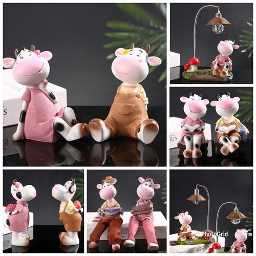 Jual pajangan sapi lucu aneka model bahan resin ready stock - Jakarta ...