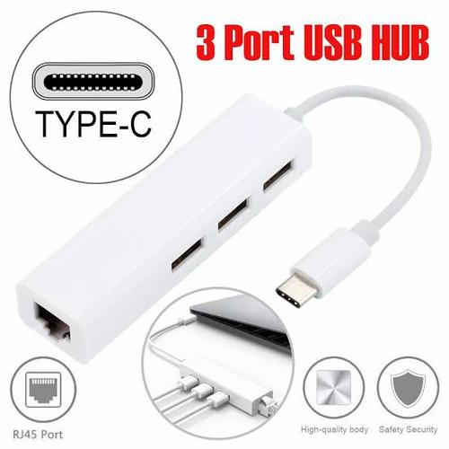 Jual USB TYPE C 3.1 to USB HUB 3 PORT and LAN RJ45 / Usb Type C to LAN ...