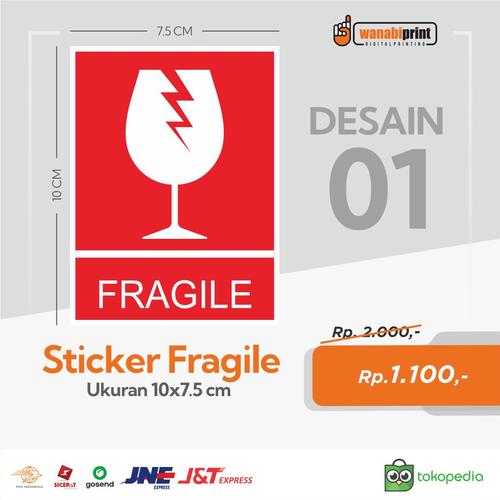 Jual Stiker Sticker Fragile Fragil Label Pengiriman Custom Awas ...