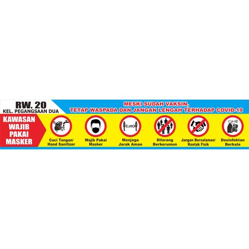 Jual BANNER / SPANDUK PROKES COVID UKURAN 5X1 METER (LANDSCAPE) - Kota ...