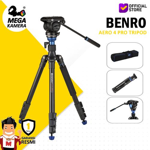 Promo Benro AERO 4 PRO Aluminum Travel Tripod with S4Pro Fluid VIDEO ...
