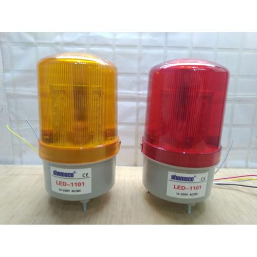 Jual LED-1101 SHEMSCO AC DC 12V 24V 110V 220v Signal Buzzer Strobo 4inch - Merah, TANPA BUZZER ...