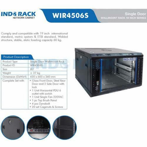 Promo INDORACK WIR4506S Rack server 6U 450mm x 600mm Wallmount Cicil 0% ...