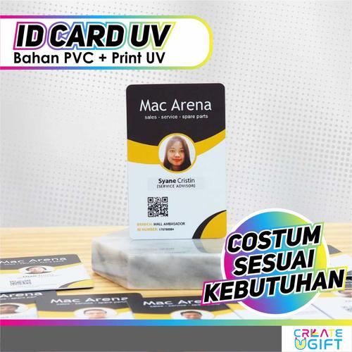 Jual CETAK ID CARD/ NAME TAG CUSTOM PRINT UV BAHAN PVC - BISA CETAK SATUAN - Dua Sisi - Kota ...