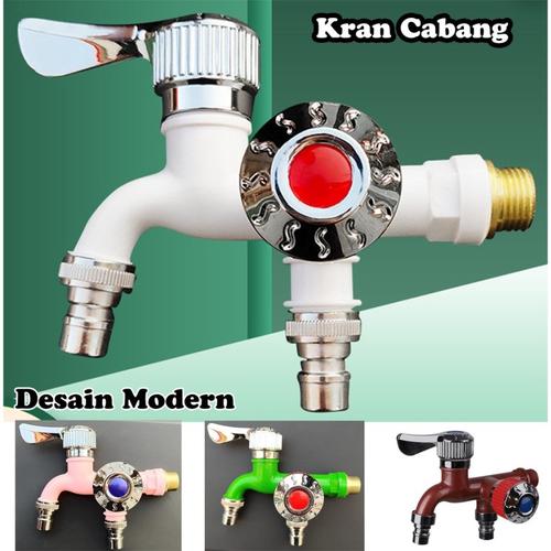 Promo (SerbaSerbi) Kran Cabang Plastik / Kran Air Double 1/2 Inch ...