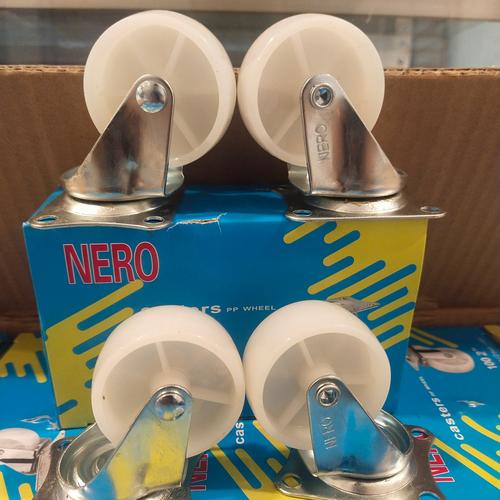 Jual Roda Nylon 2 inch Hidup Tampa Rem/Roda Castor/Troley/Etalase (Ecer ...