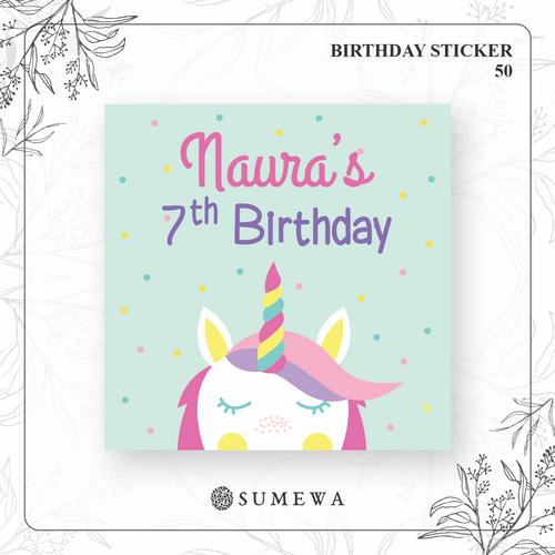 Jual Sticker Ulang Tahun / Birthday Sticker / Sticker Hampers Ultah ...